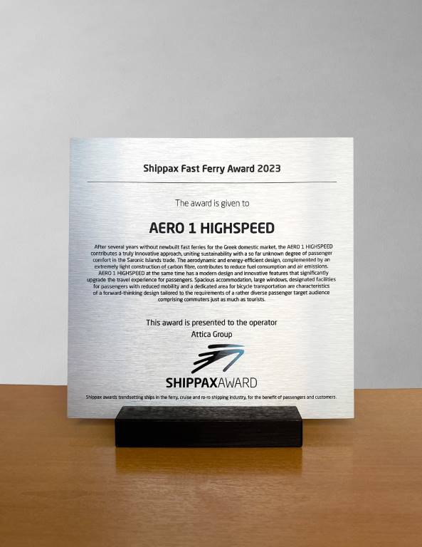 Βράβευση του AERO 1 Highspeed στα SHIPPAX Awards 2023 - The Dock Rat